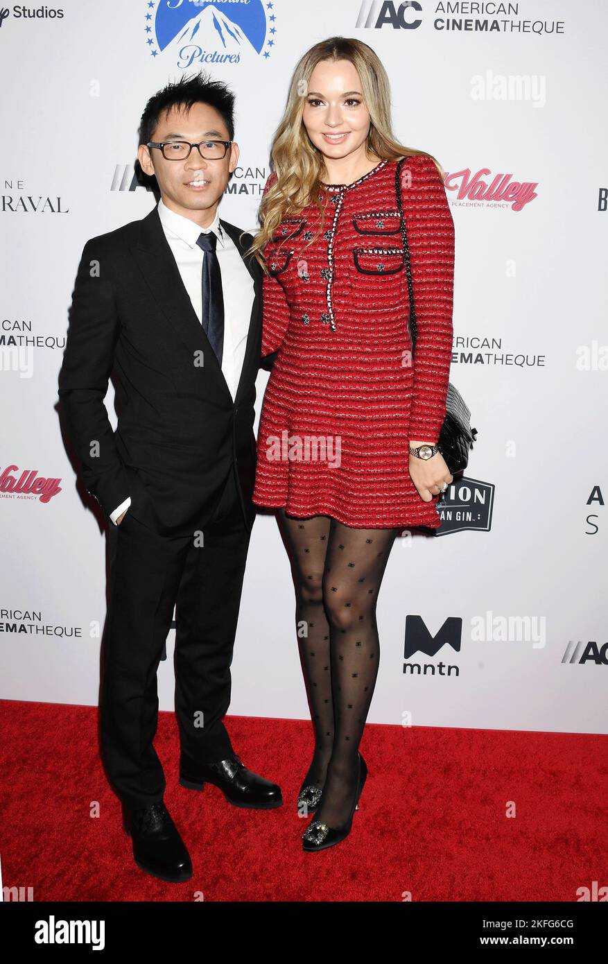 BEVERLY HILLS, CALIFORNIA - NOVEMBER 17: (L-R) James Wan and Ingrid ...