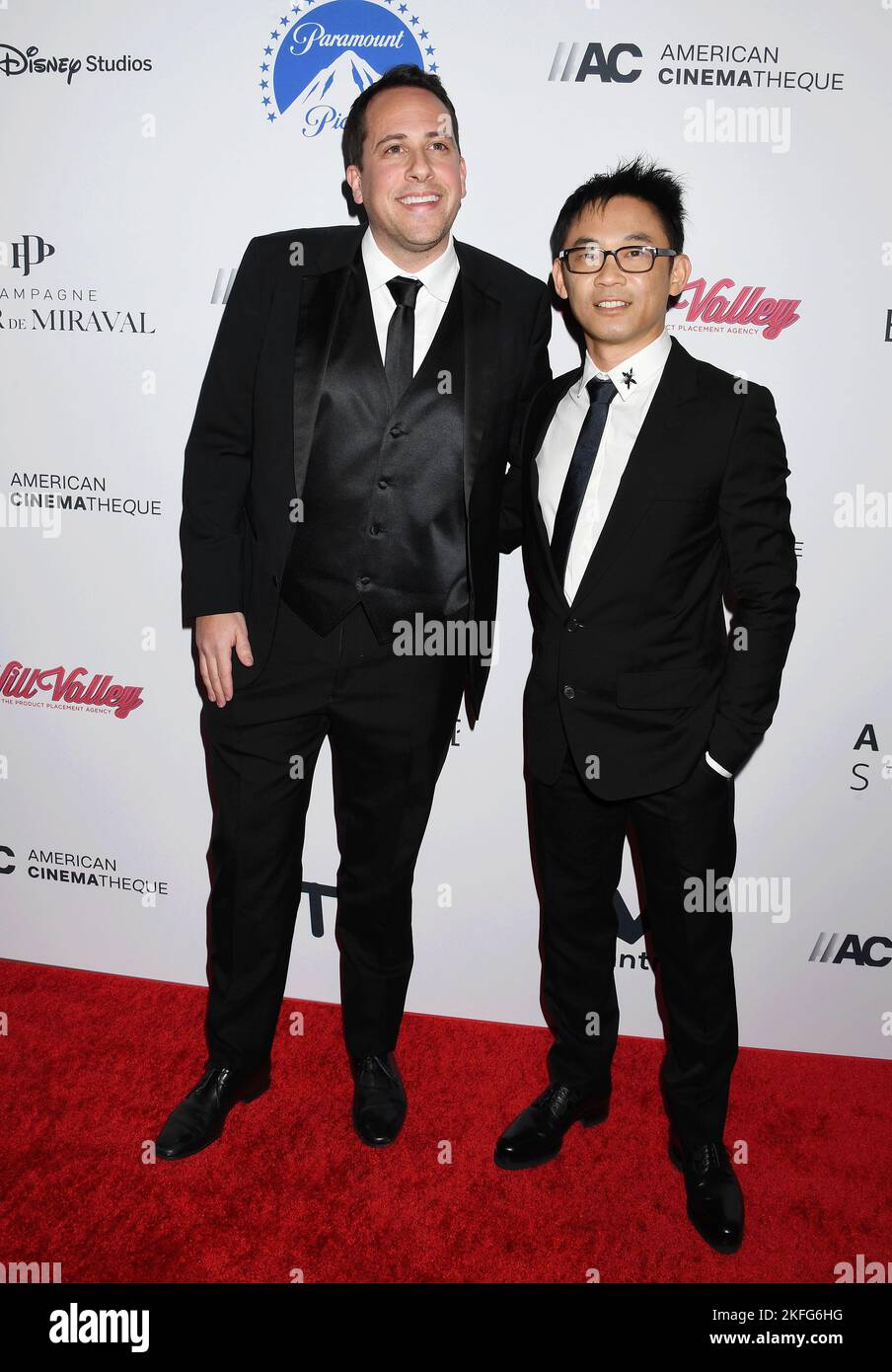 BEVERLY HILLS, CALIFORNIA - NOVEMBER 17: James Wan (R) and guest attend ...