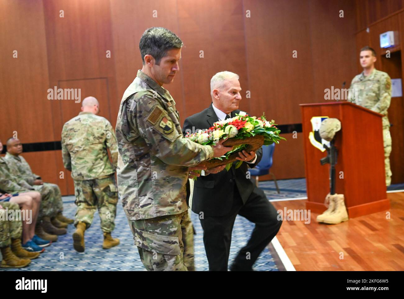 Col. William McKibban, 52nd Fighter Wing vice commander, and Hubert ...