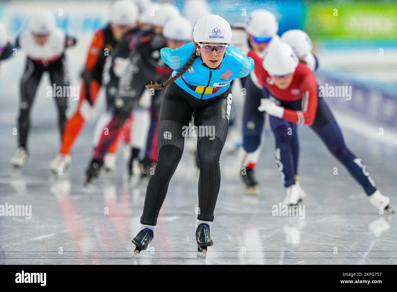 HEERENVEEN, NETHERLANDS - NOVEMBER 18: Sandrine Tas of Belgium ...