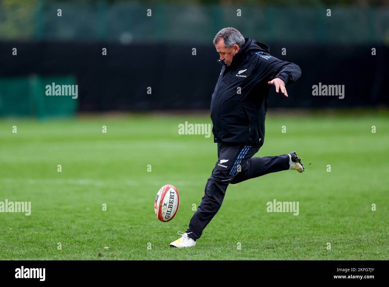 New Zealand head coach Ian Foster during a training session at The ...