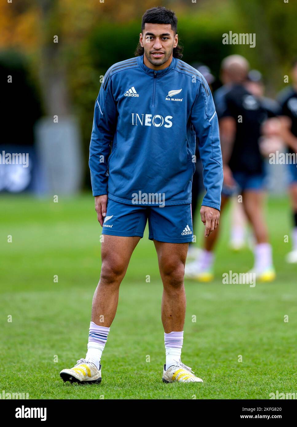 New Zealand's Rieko Ioane during a training session at The Lensbury ...
