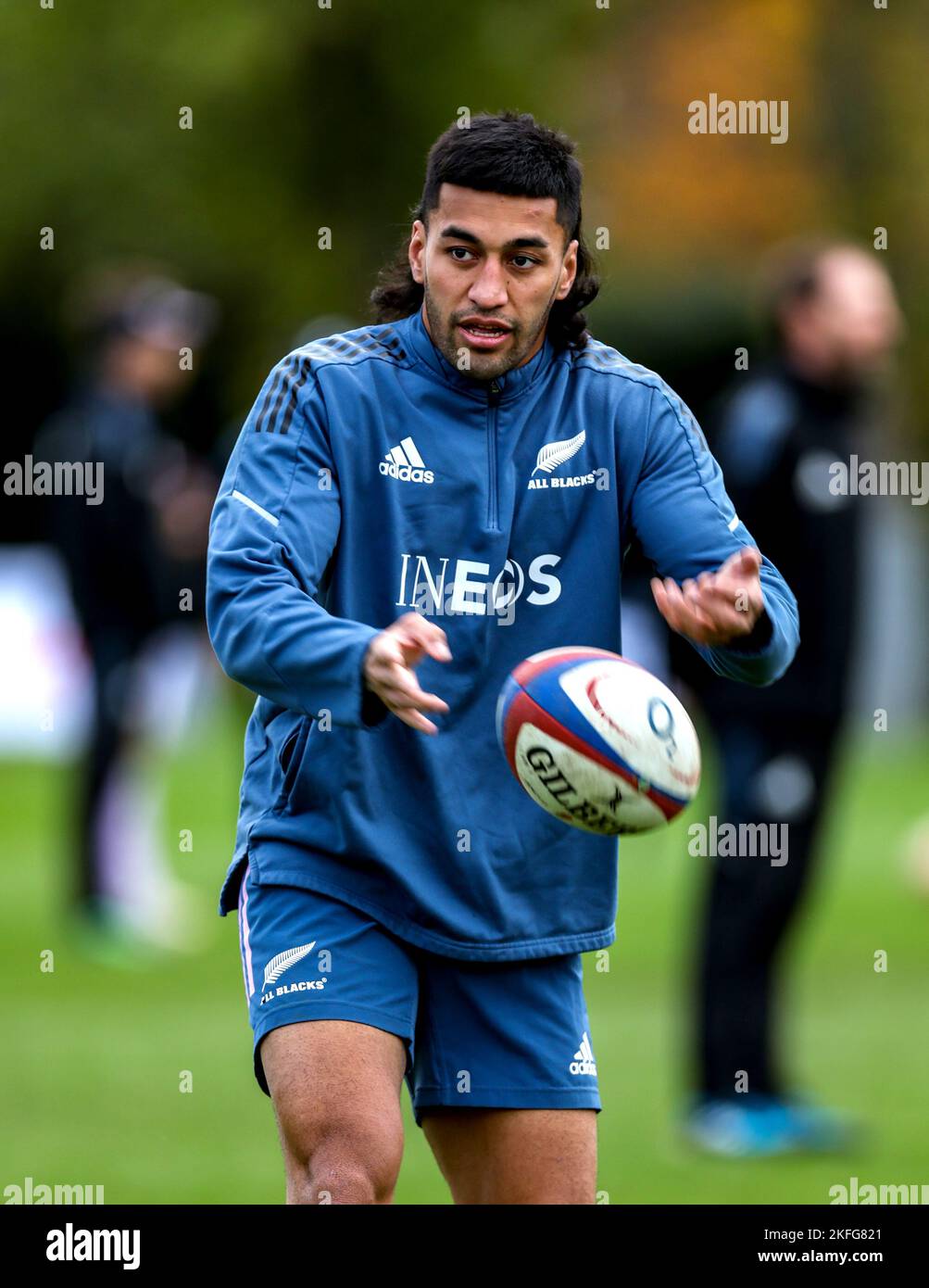 New Zealand's Rieko Ioane during a training session at The Lensbury ...
