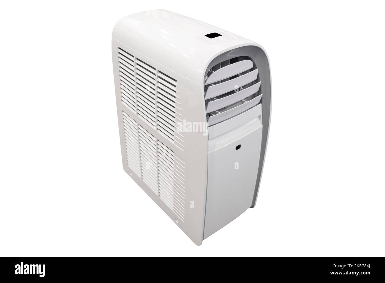Portable mobile room air conditioner isolated on white background. New ...