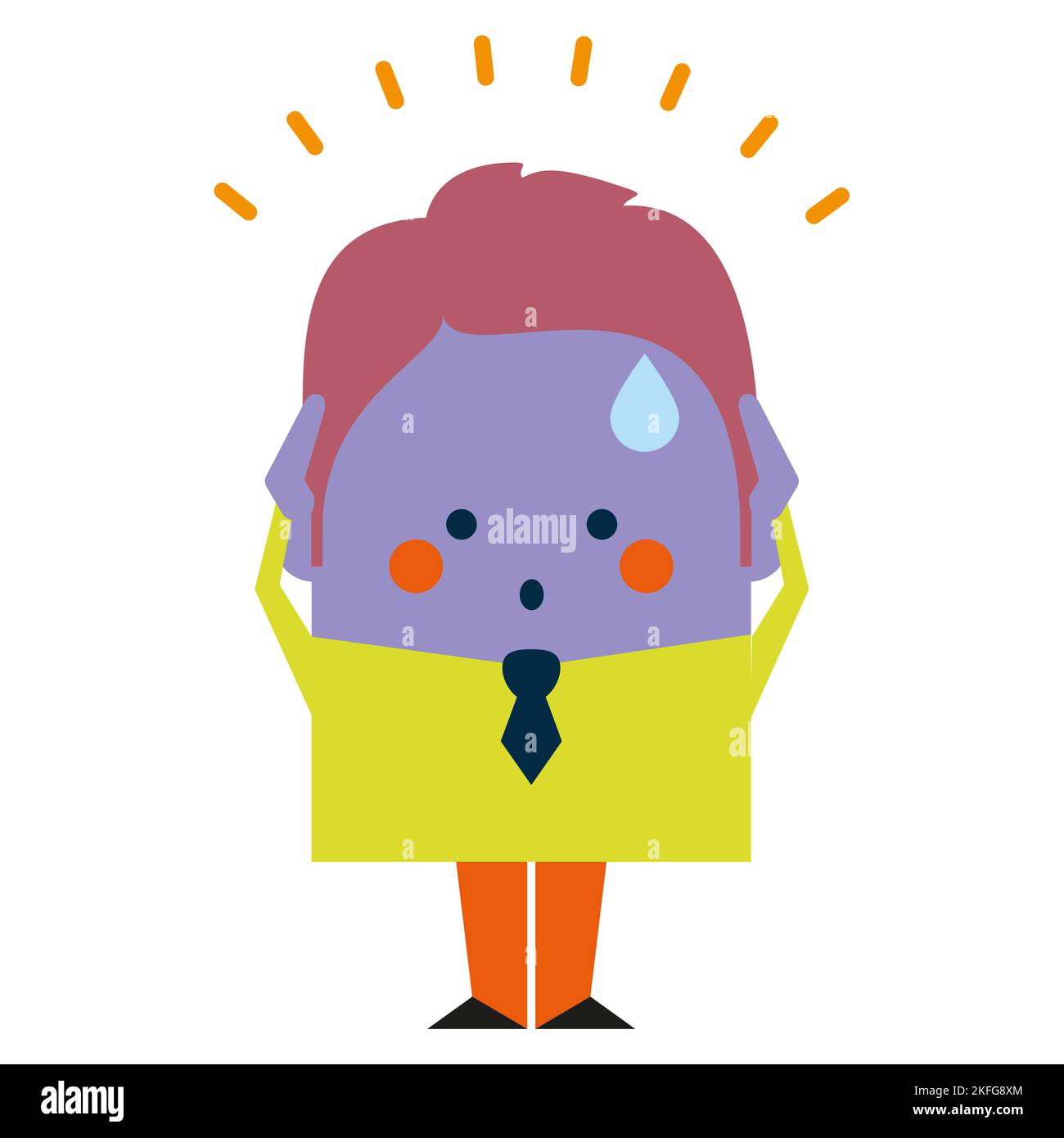 Illustration of a confused businessman - business and working design ...