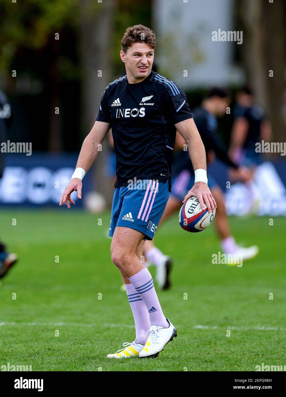New Zealand's Beauden Barrett during a training session at The Lensbury ...