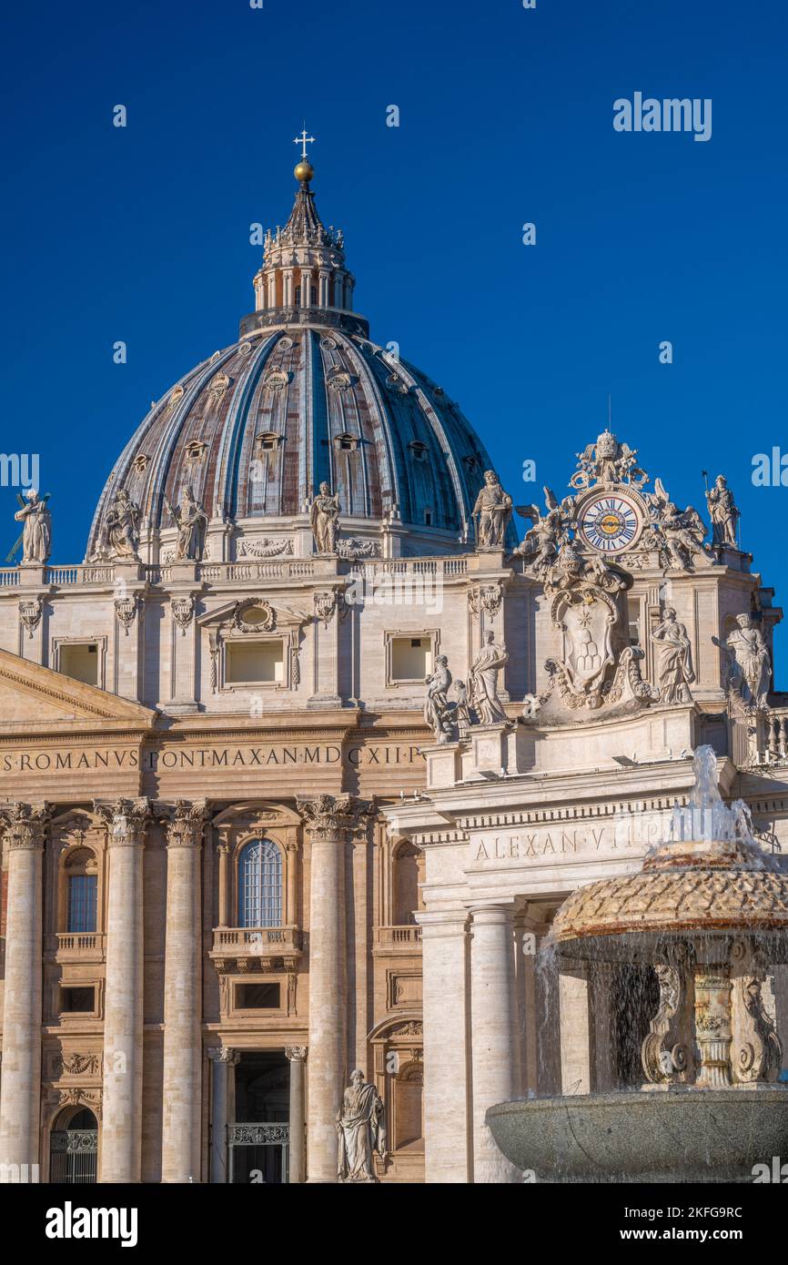 Dome of St. Peter's Basilica (Basilica di San Pietro). Vatican City ...
