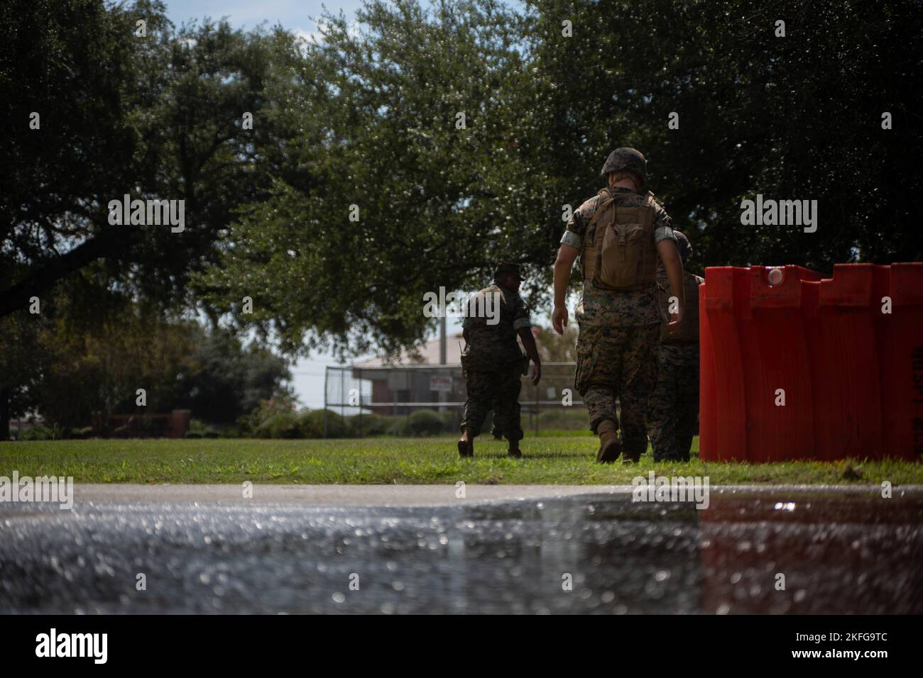 U.S. Marines with Headquarters and Support (H&S) Battalion, Marine ...