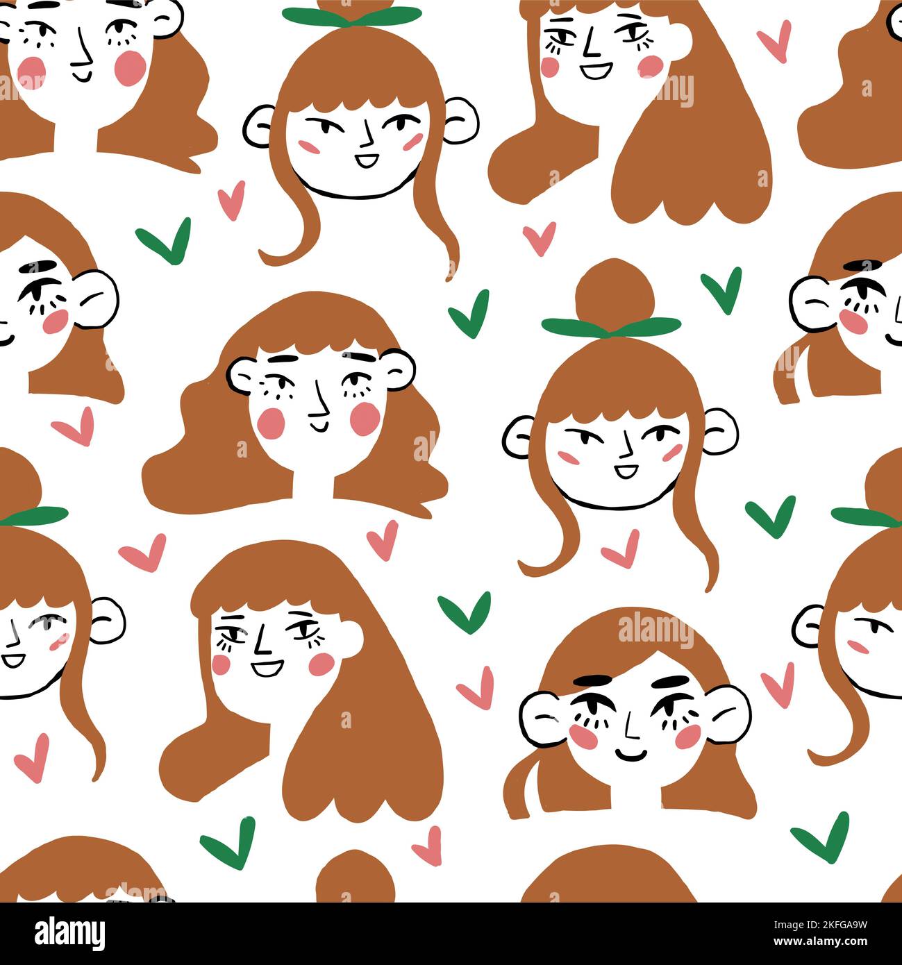 romantic girls. Beautiful girl in flower garden vector design. Romantic ...