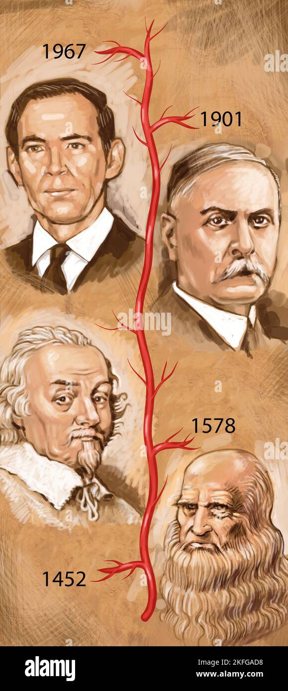 Timeline of heart pioneers hi-res stock photography and images - Alamy