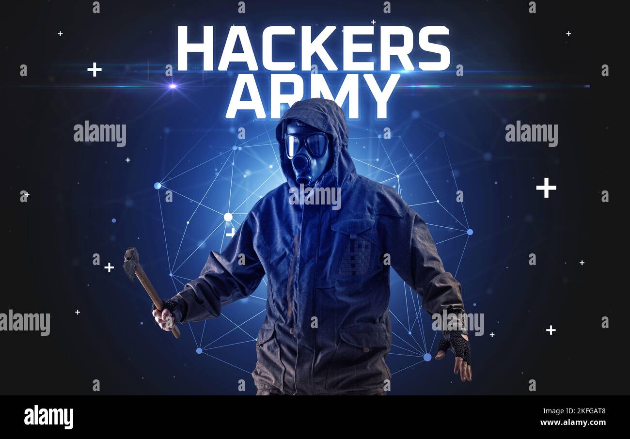Mysterious hacker, online attack concept Stock Photo - Alamy
