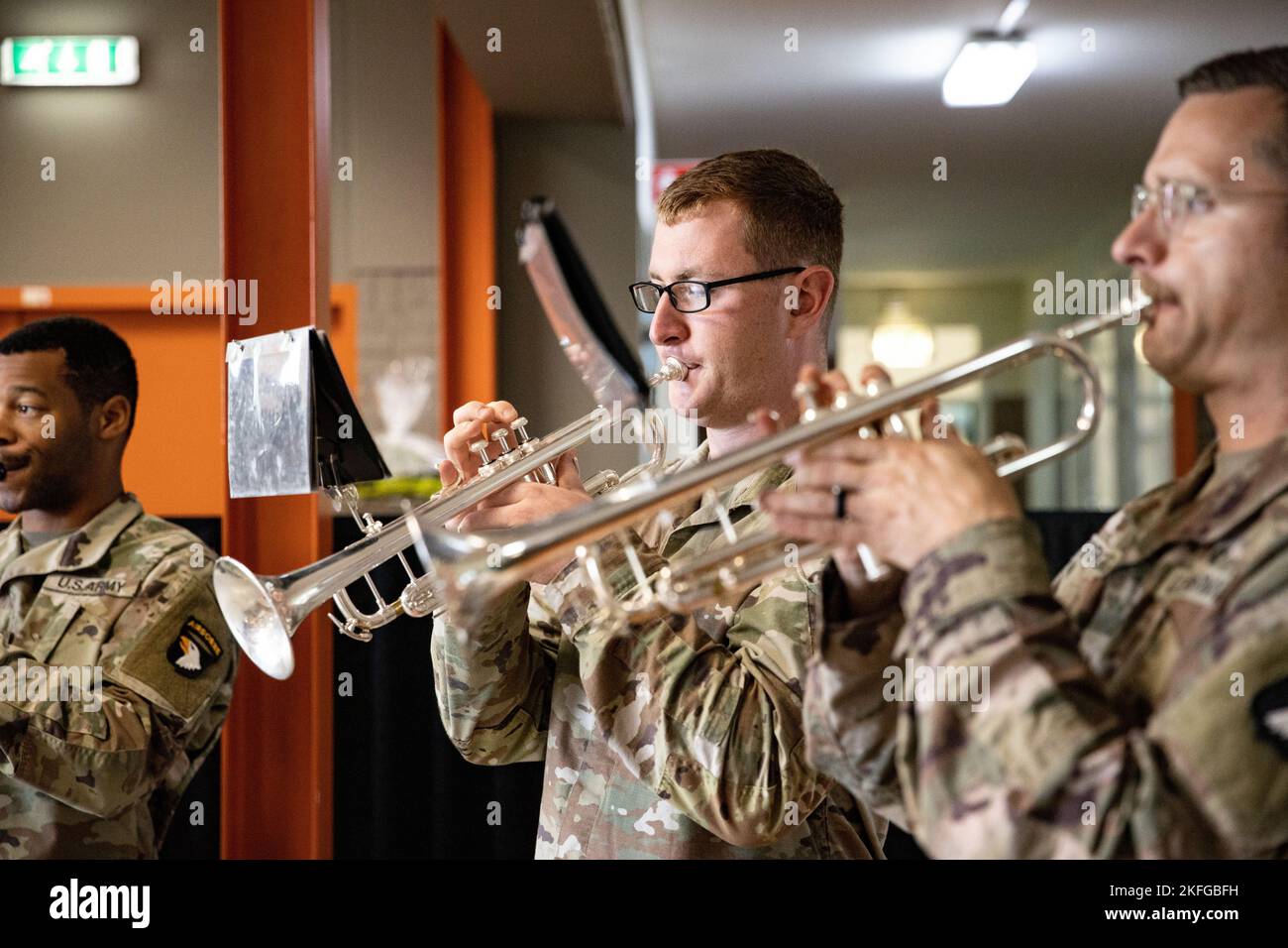 U.S. Army Spc. Andy Bible, a musician with the 101st Airborne Division ...
