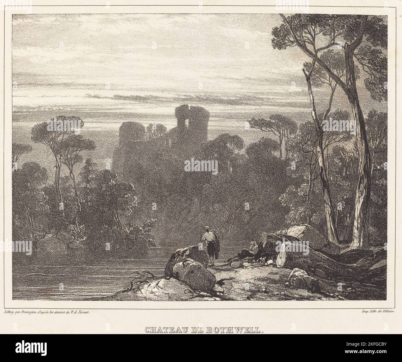 Bothwell Castle, 1826 Stock Photo - Alamy