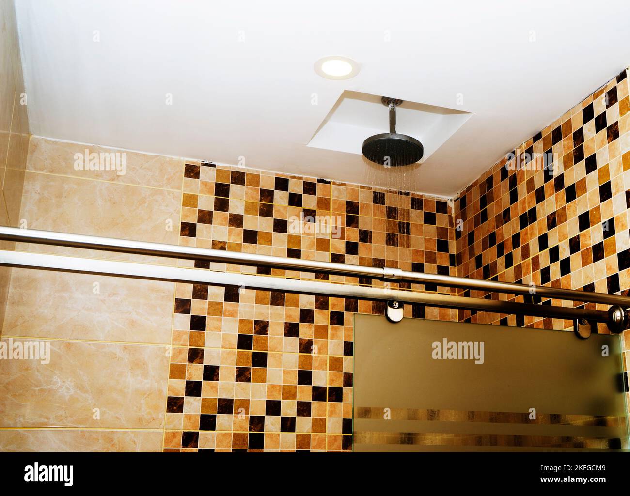 Detail of modern ceiling shower in the bathroom Stock Photo - Alamy