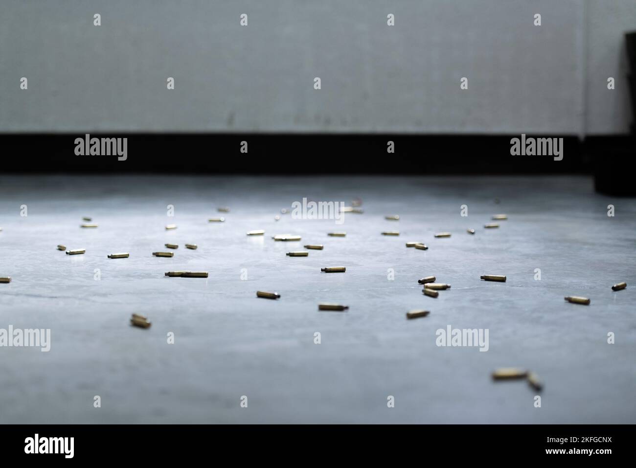 Expended shell casings from an M4 carbine lay on the Combat Arms ...