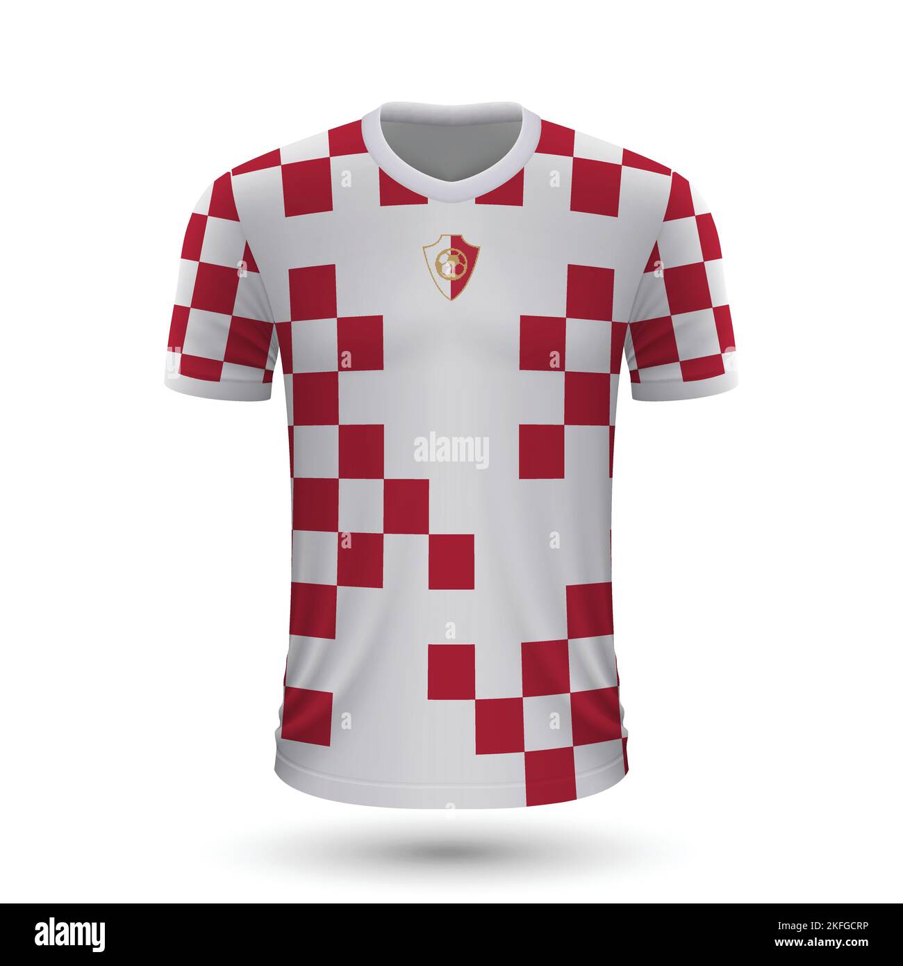 Realistic soccer shirt of Croatia, jersey template for football kit ...