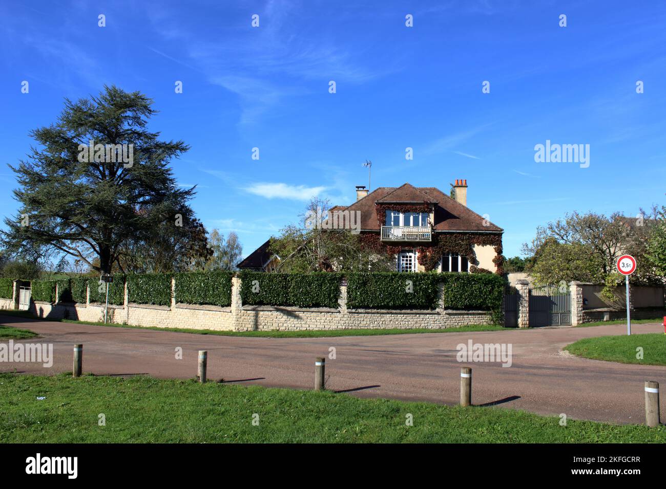 Pretty view of a street corner here located in the little hamlet of ...