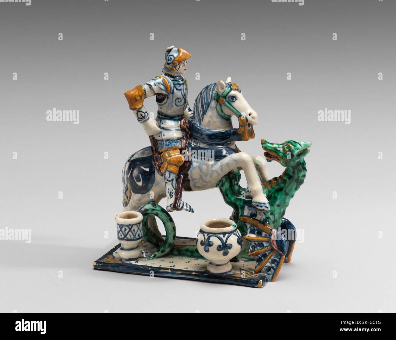 Inkstand with Saint George and the Dragon, late 15th/early 16th century Stock Photo - Alamy