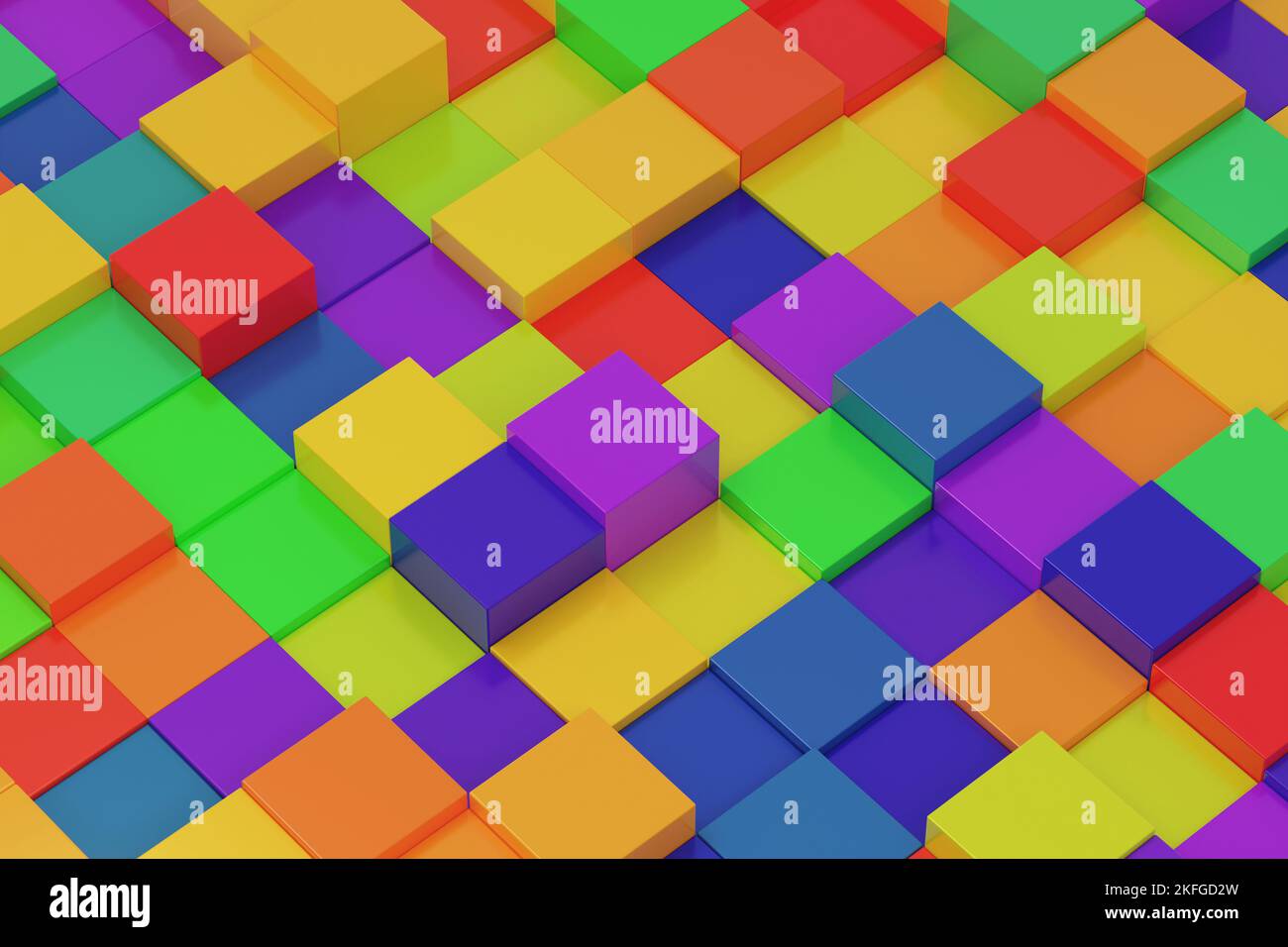 3d rendered abstract rainbow background with square shape wallpaper ...
