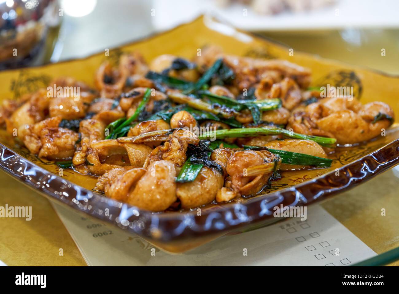 A delicious Chinese dish, deep-fried large intestines Stock Photo - Alamy