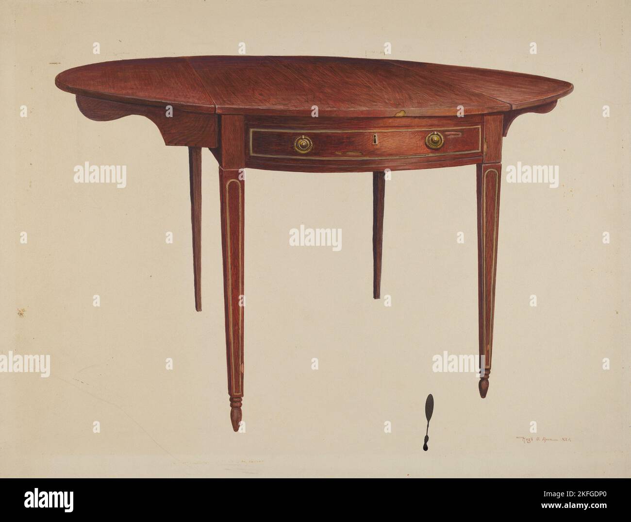 Hepplewhite Drop Leaf Table, c. 1942 Stock Photo - Alamy