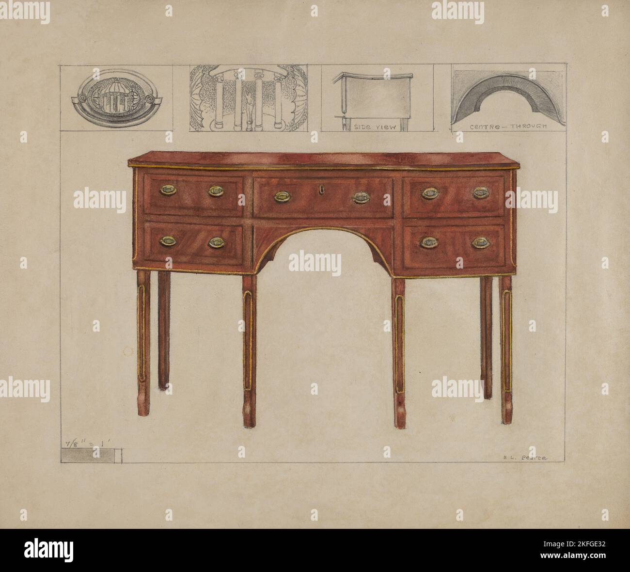 Side Board-Sheraton, c. 1936 Stock Photo - Alamy