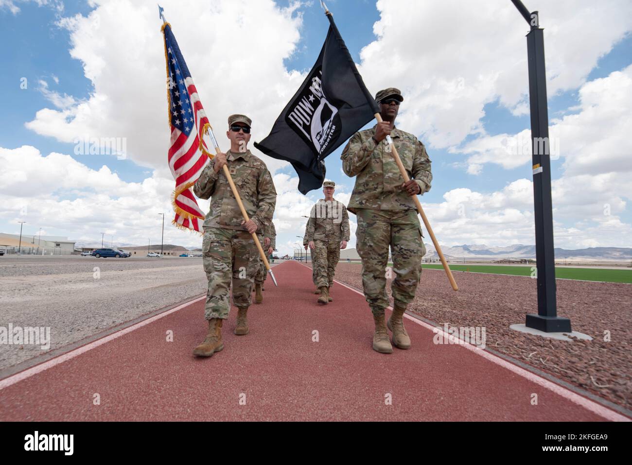 U.S. Air Force Maj. James, left, 432nd Wing/432nd Air Expeditionary ...