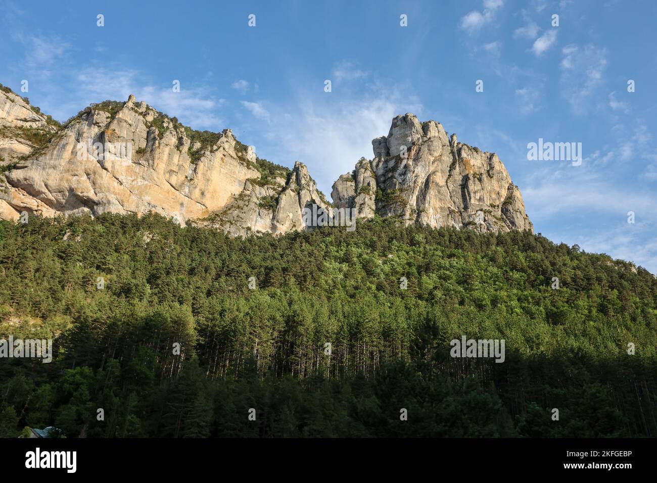 Base,valley floor,of,Tarn river Canyon.Tarn Canyon,Lozere,South of ...
