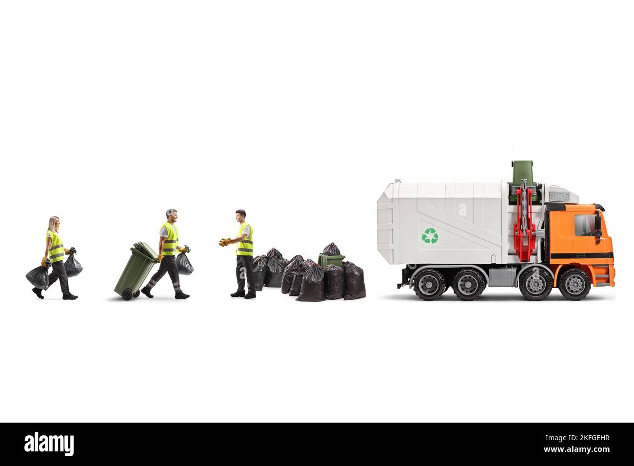 Plastic waste collectors Cut Out Stock Images & Pictures - Alamy