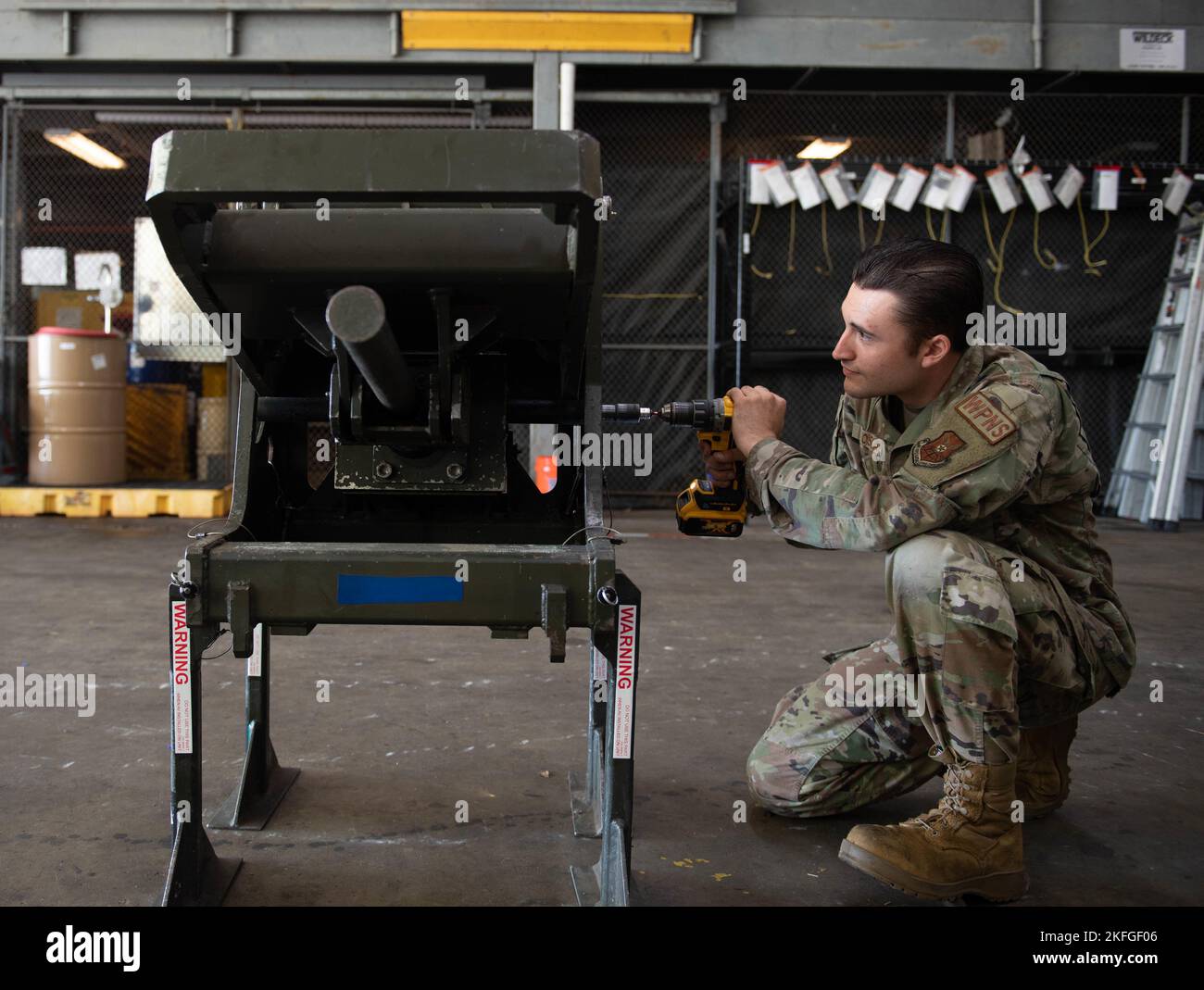 Senior Airman William Oskay, 96th Aircraft Maintenance Unit weapons ...