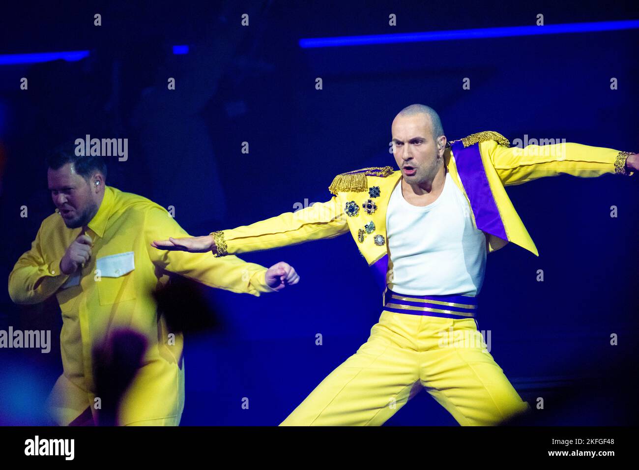 The Roop performing during The Great Eurovision Song Contest concert ...