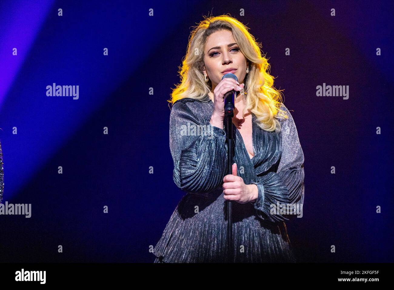 Lisa Vol performing during The Great Eurovision Song Contest concert ...