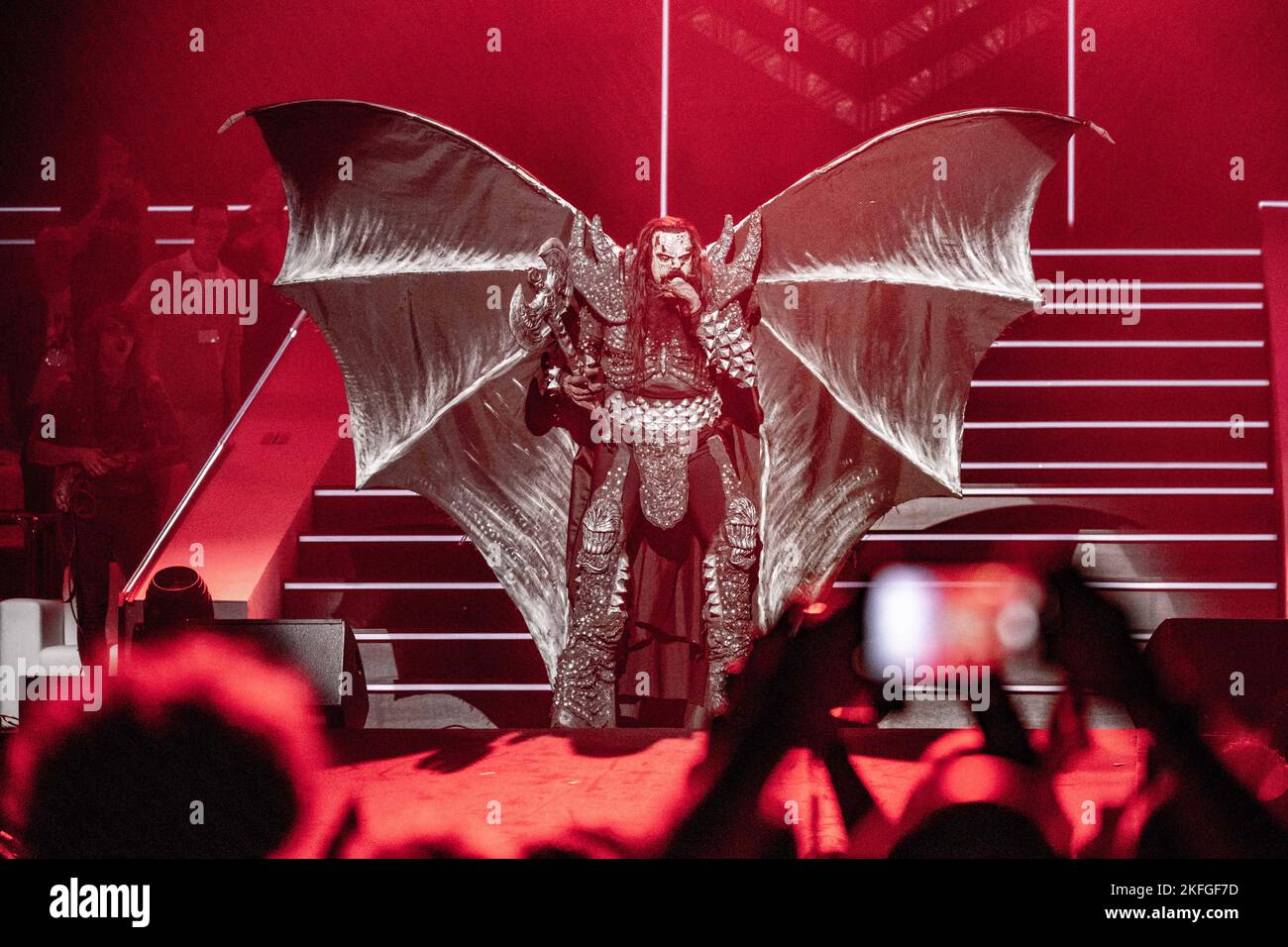 Lordi performing during The Great Eurovision Song Contest concert 2022 ...