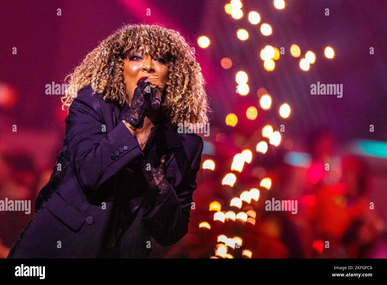 Senhit performing during The Great Eurovision Song Contest concert 2022 ...
