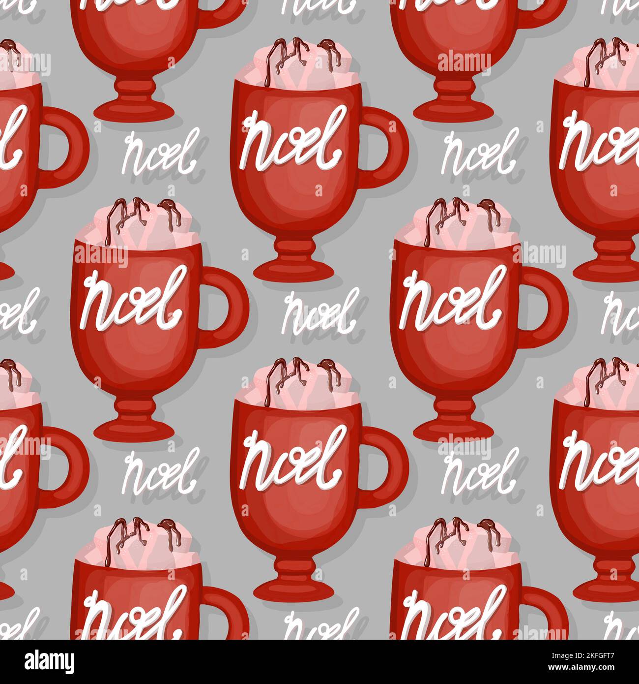 Vector illustration.Seamless Christmas pattern. Wrapping paper for ...