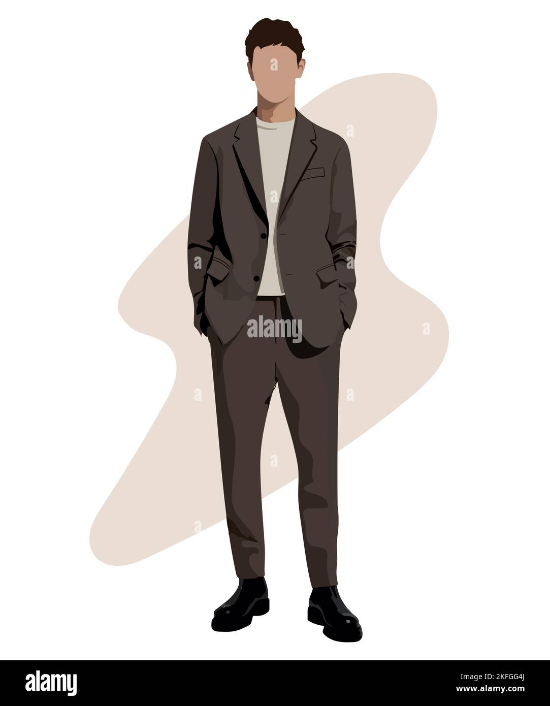 Stylish male businessman in a business suit on an interesting ...