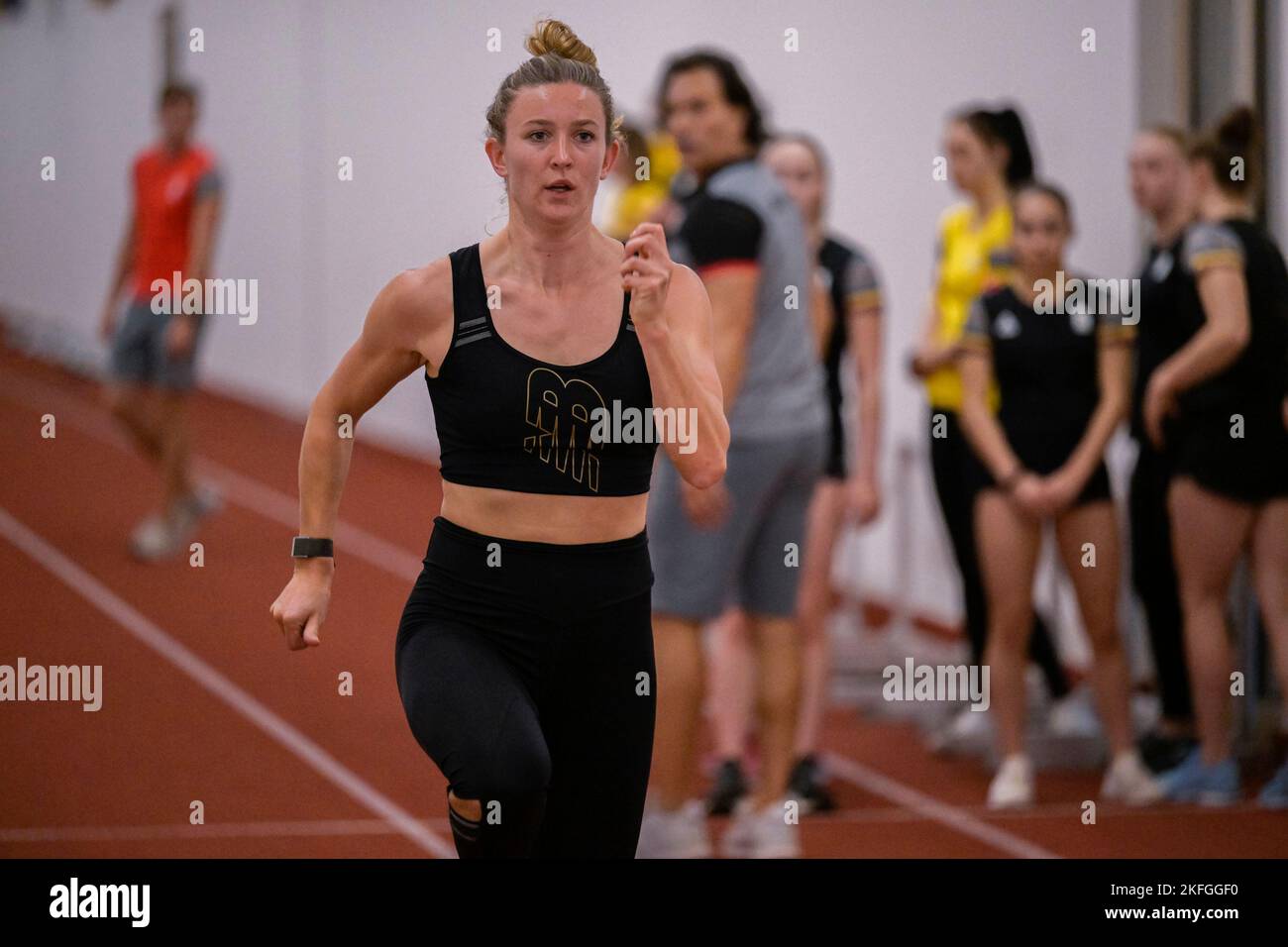 athlete Paulien Couckuyt pictured in action during a training camp ...