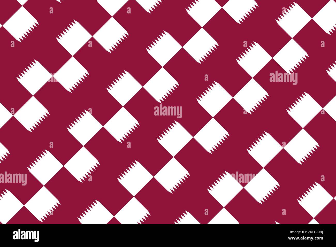 Geometric pattern in the colors of the national flag of Qatar. The ...