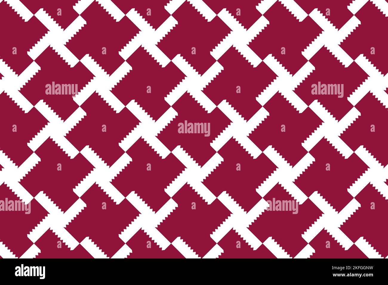 Geometric pattern in the colors of the national flag of Qatar. The ...