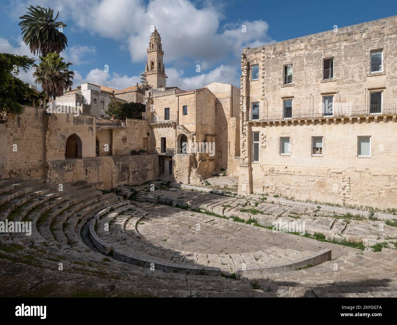 Teatro Romano di Lecce (Roman Theatre of Lecce) in Italy in sunny ...