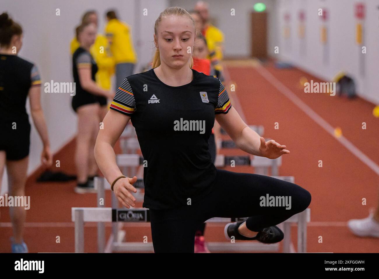 Belgian gymnast Lisa Vaelen pictured in action during a training camp ...