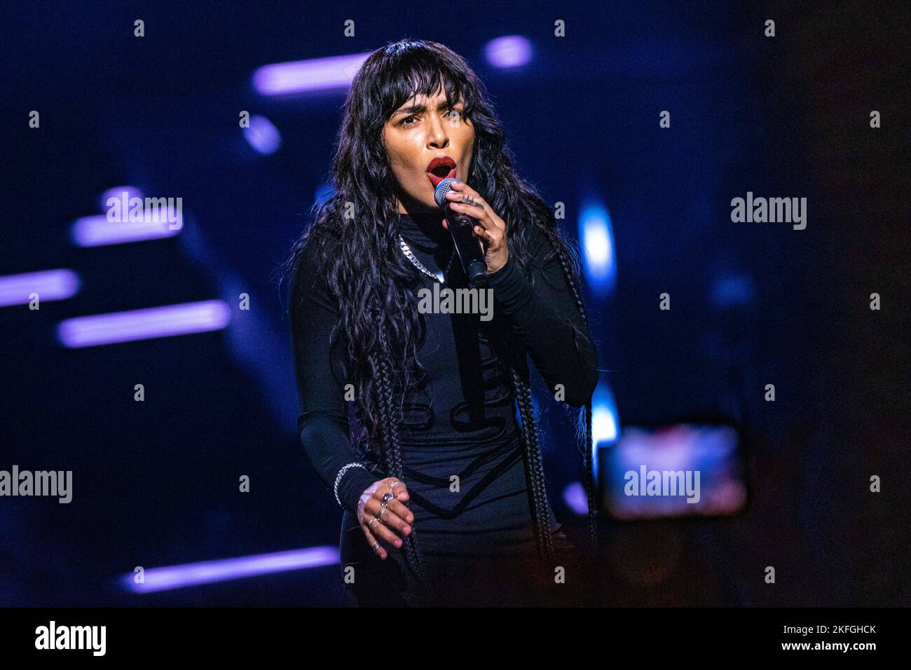 Loreen performing during The Great Eurovision Song Contest concert 2022 ...