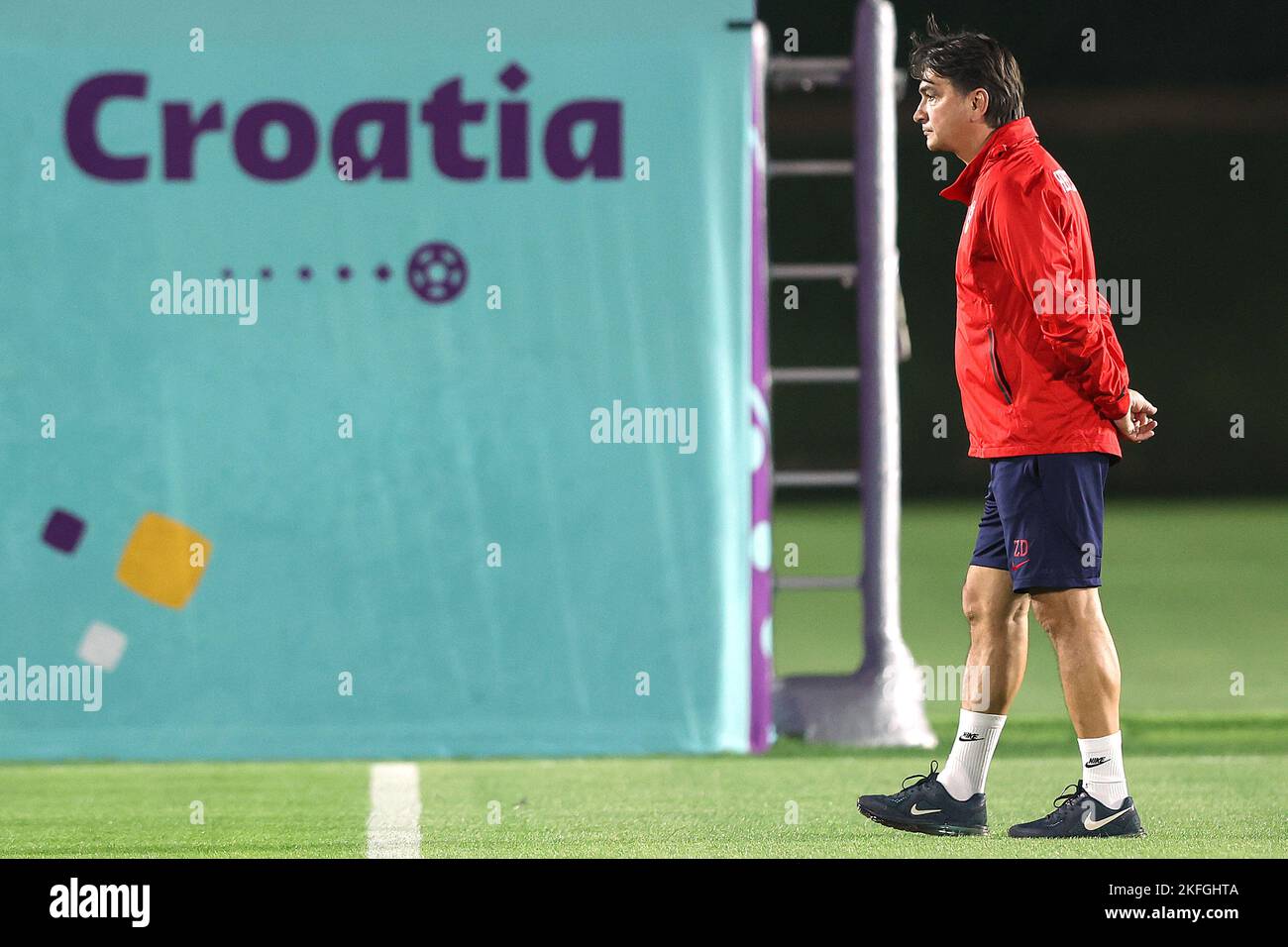 Zlatko Dalic during the Croatia Training Session at Al Ersal 3 training ...