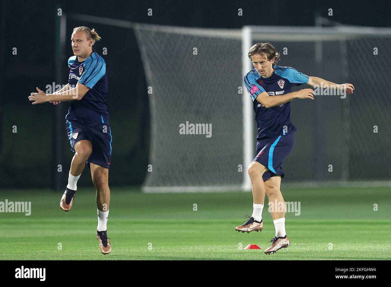 Domagoj Vida and Luka Modric during the Croatia Training Session at Al ...