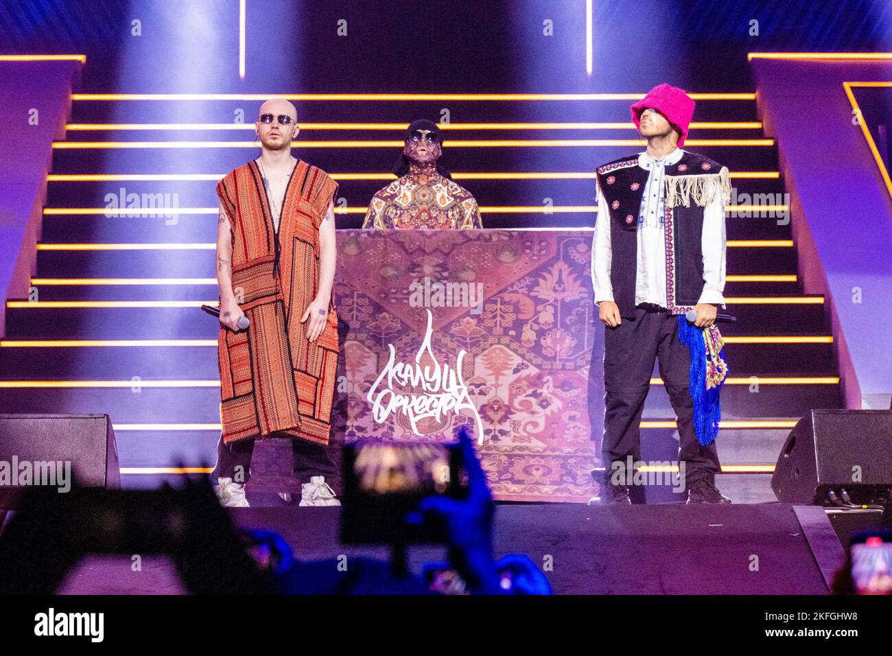 Kalush Orchestra performing during The Great Eurovision Song Contest ...