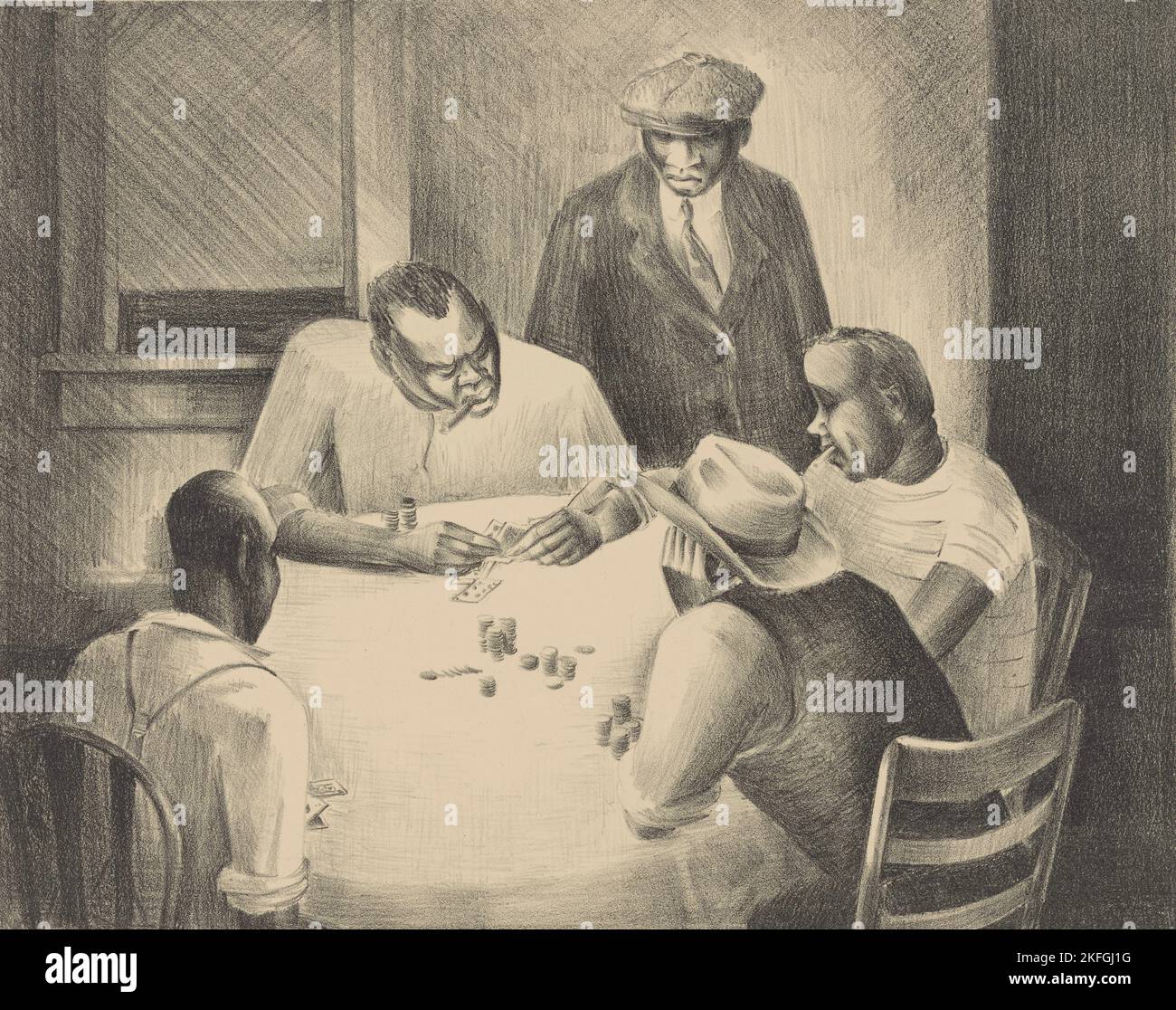 1930s man playing cards hi-res stock photography and images - Alamy