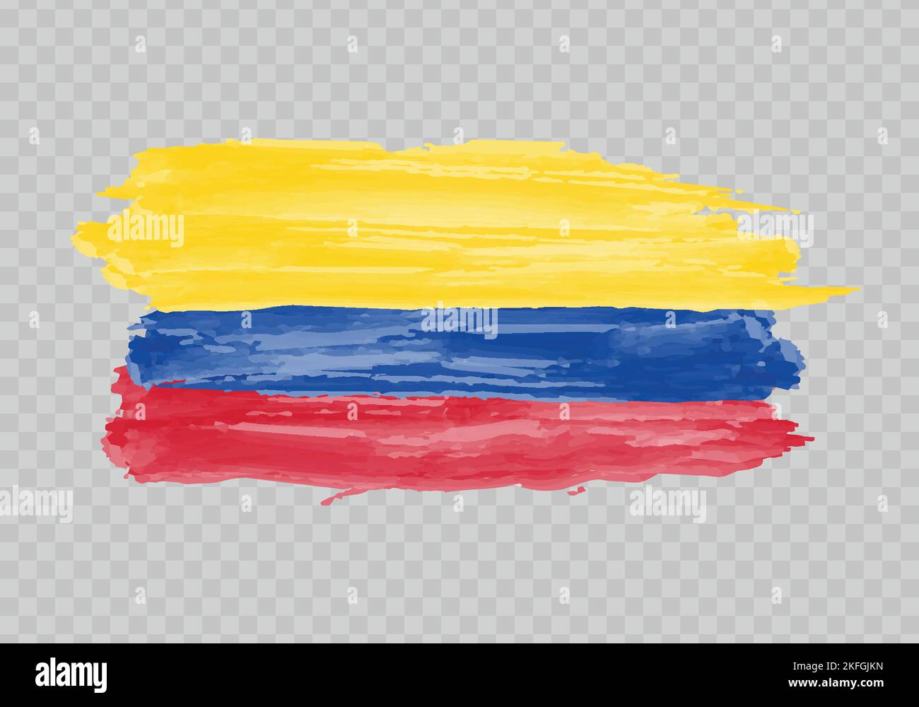 Watercolor illustration colombia flag hi-res stock photography and ...