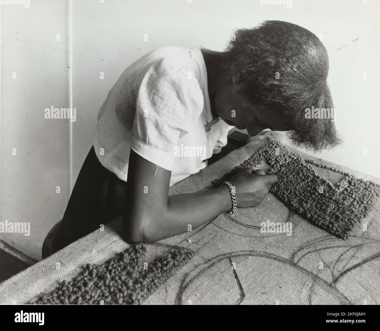 The design and execution of a hooked rug, as taught by the Art Teaching ...