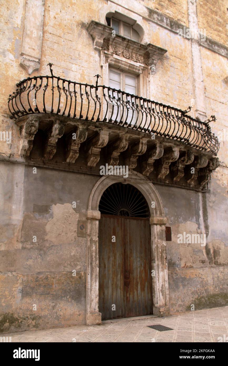 Facade of beautiful old building in the historical center of ...