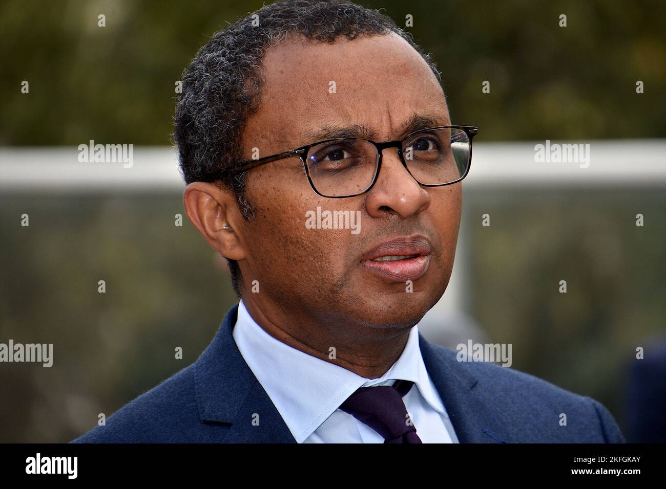 Marseille, France. 17th Nov, 2022. National Education Minister Pap Ndiaye is seen during his ...